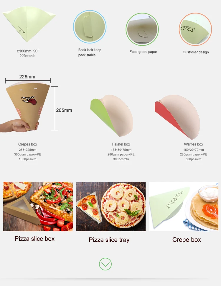 Custom Printed French Fries Crepes Holder Food Packaging,Cone Shape ...