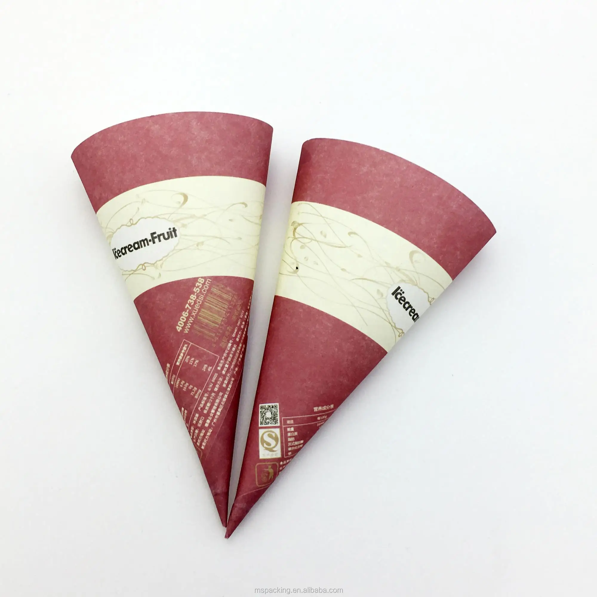 Waffle Cone Wrapping Paper - Custom Printed & Disposable