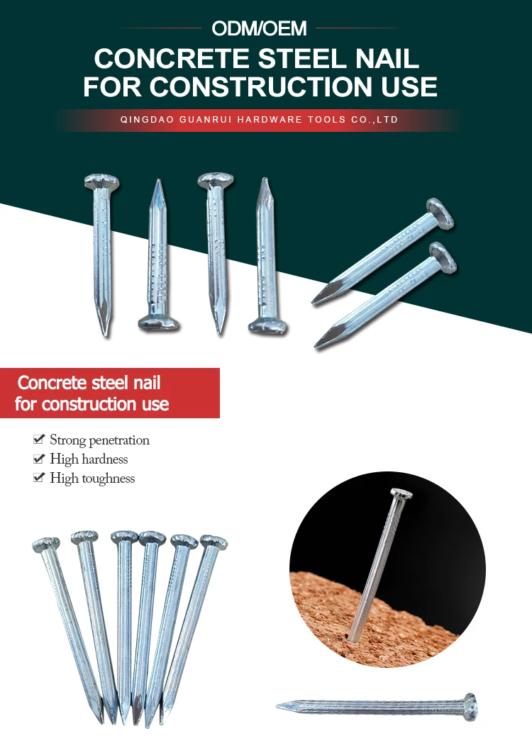 Carbon Steel Concrete Nails For Building - Buy Concrete Nails,Steel ...