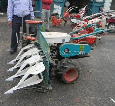Mini Tractor Running Corn Reaper Binder/corn Harvesting And Bundling ...