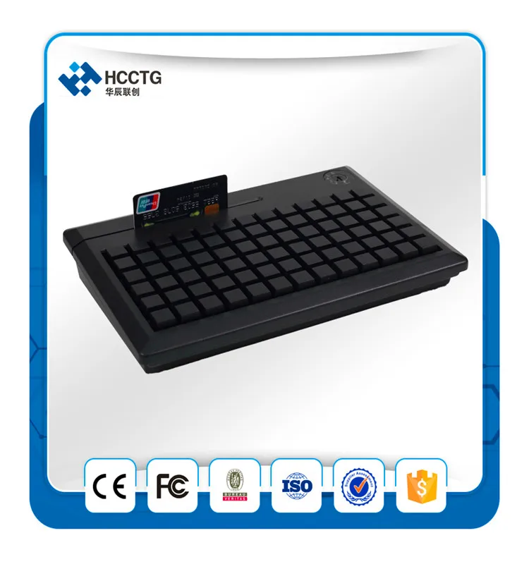 78 Keys Mechanical Pos Programmable Keyboard With Smart Card Reader ...