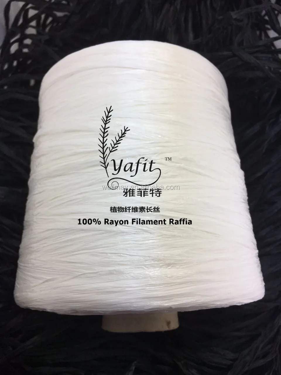 Flat Filament Yarn / Rayon Raffia 4000d Semi-dull Raw Material Cones ...