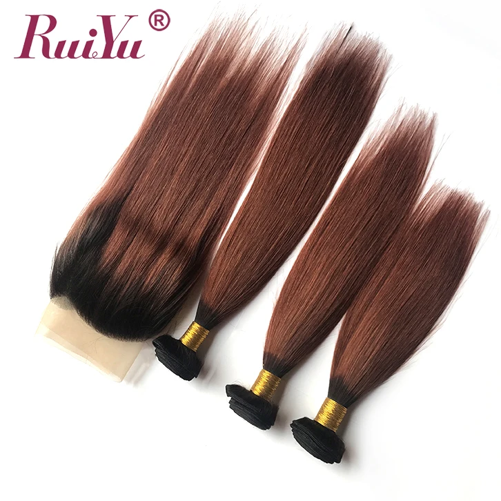 Factory Price Silk Straight 1b/33 Ombre Color Hair Weave - Buy Silk ...