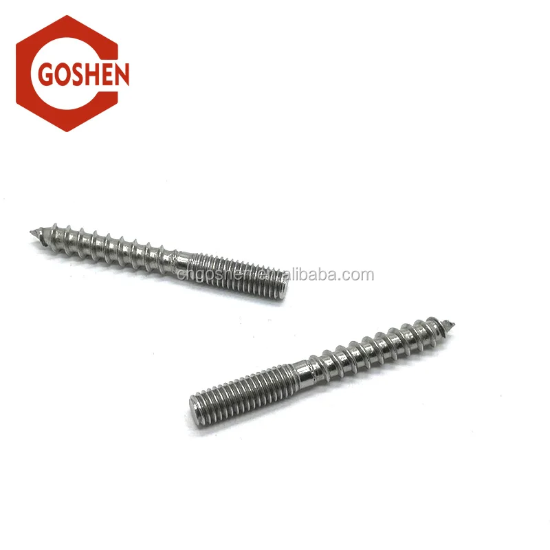 Stainless Steel Double Head Threaded Wood Screw/hanger Bolts - Buy ...