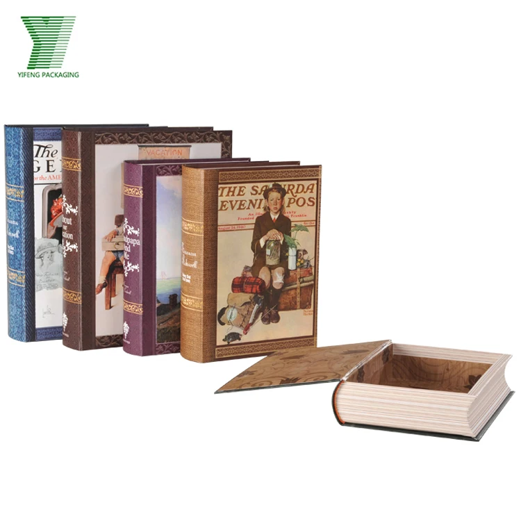 Professional Book Shaped Originality Kraft Fake Book Box Gift Packaging ...