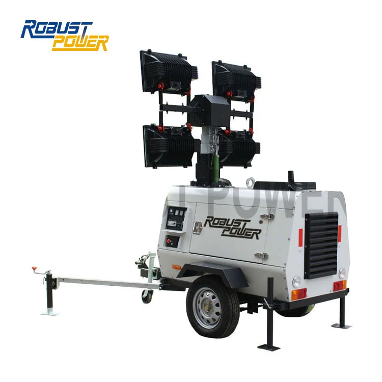 8m 8kw Diesel Generator Mobile Light Tower - Buy Mobile Light Tower ...