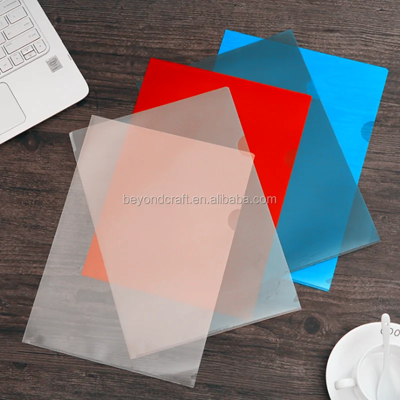 A4 Size Clear Pp L Shape Plastic Document Folder L Type - Buy A4 Size ...