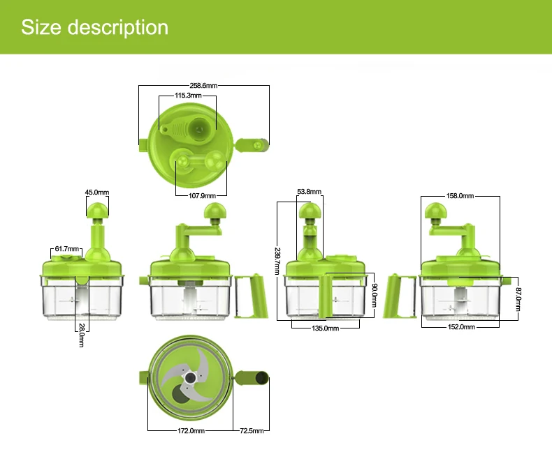 Manual Plastic Home Use Salad Maker Machine for Sale