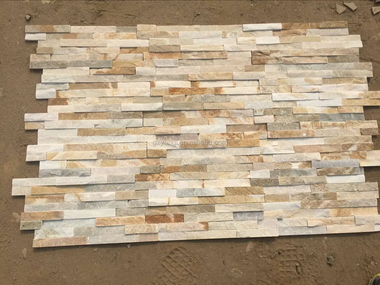 YUNQI Eco-Friendly Natural Slate Stone Quartzite Tumbled Surface Modern ...