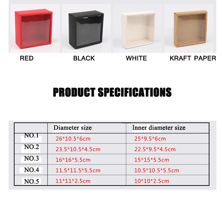Customized Transparent Open Kraft Paper Packaging Pvc Box Paper Box ...