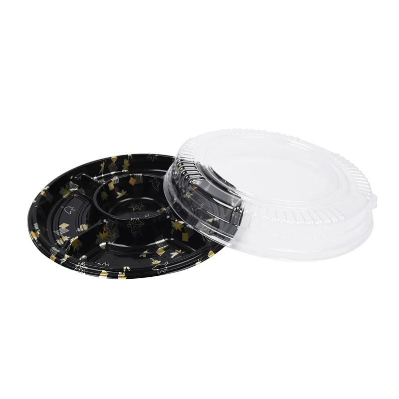 Disposable Round Plastic Sushi Tray Container With Lid - Buy Sushi ...