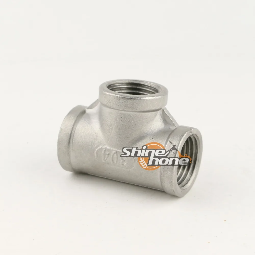 Stainless Steel Tee 3 Way Threaded Pipe Fittings - 1/2"npt,,Pump ...