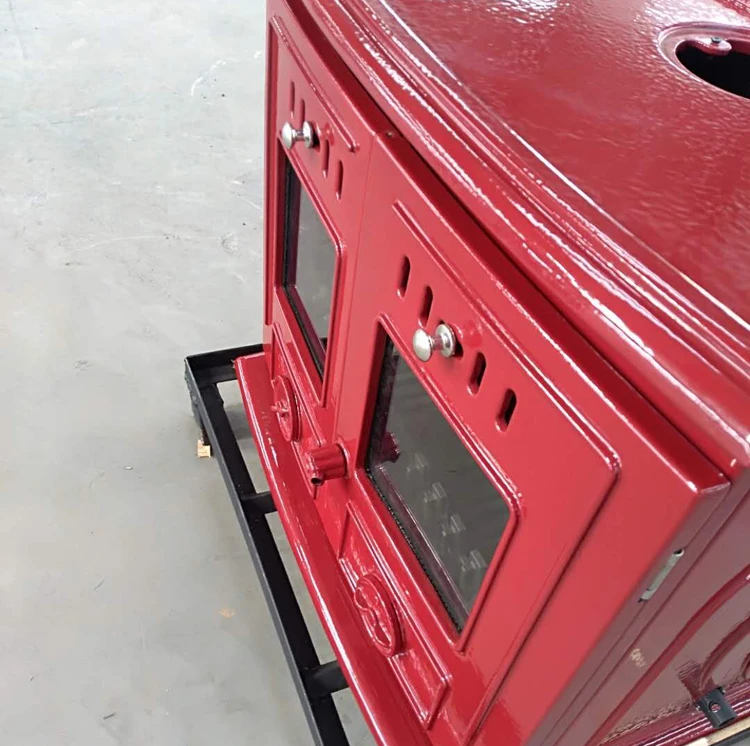 Superb Red Enamel Coated Big Boiler Built-in Russian Wood Stove - Buy ...