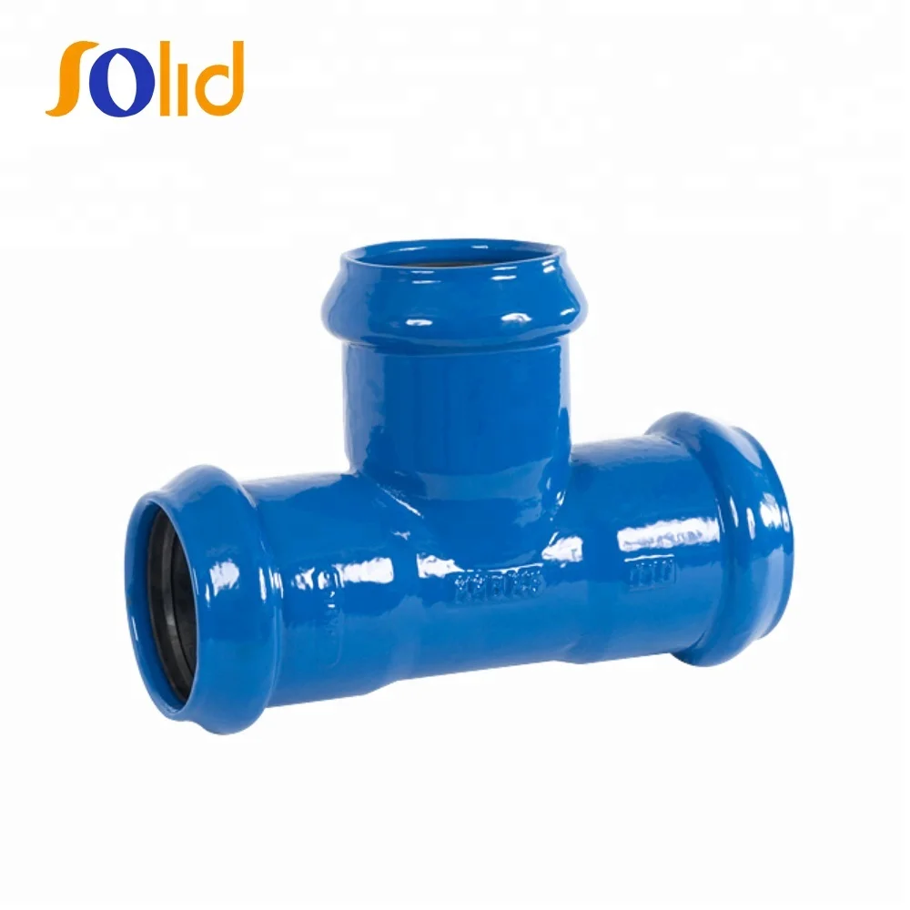 Iso 9001 Ductile Cast Iron All Socket Tee For Pvc Pipe And Pe Pipe ...