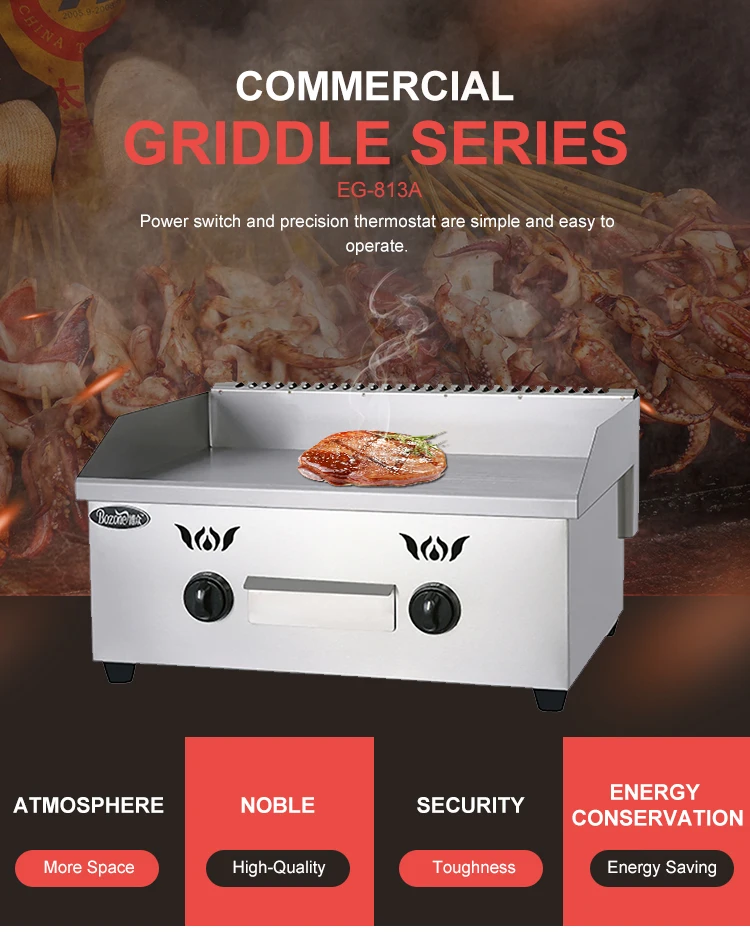 Eg-813a Dual High-efficiency Hot Plate Grill Non-stick Panini Snack ...