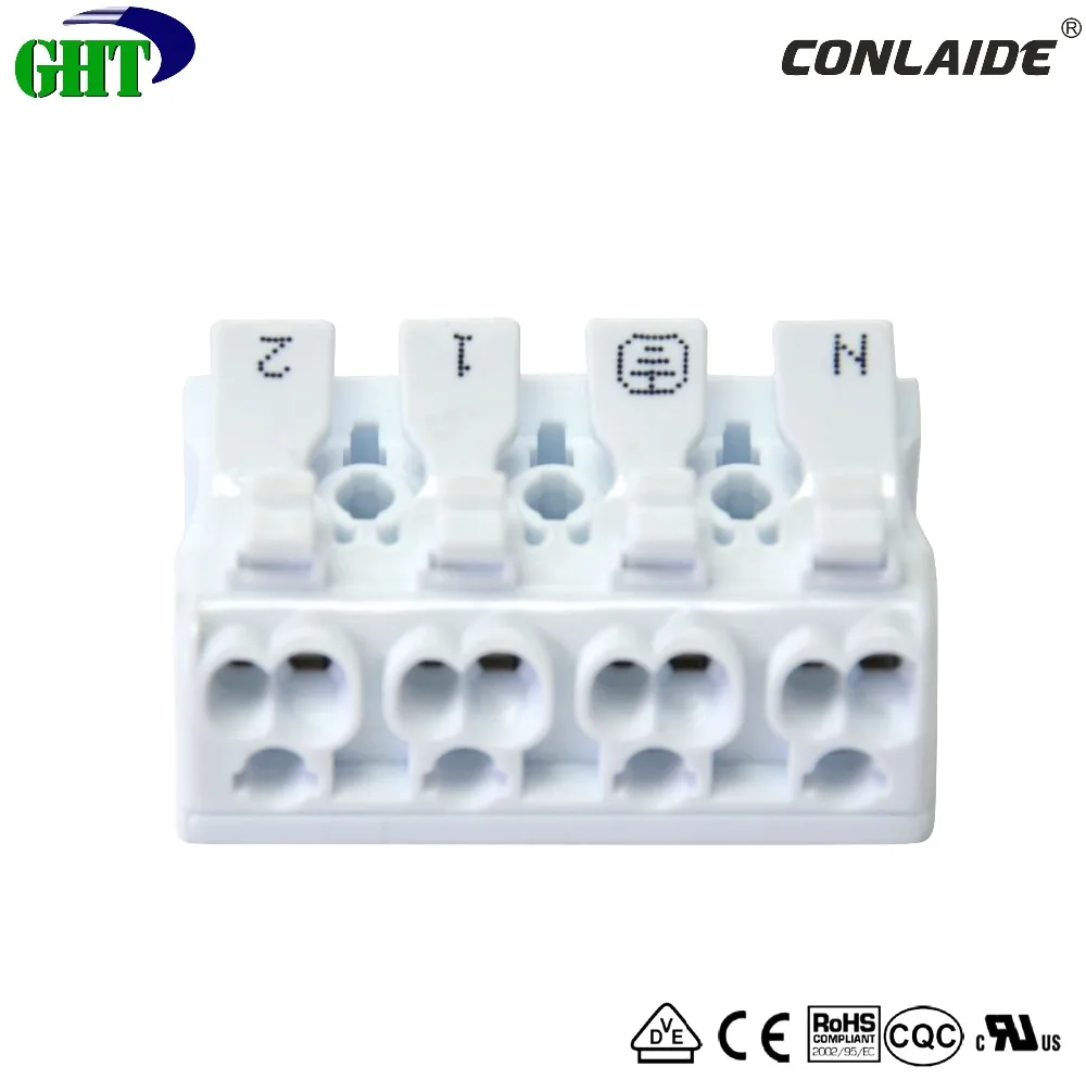 4 Pin Quick Wire Connectors with Press Release Button