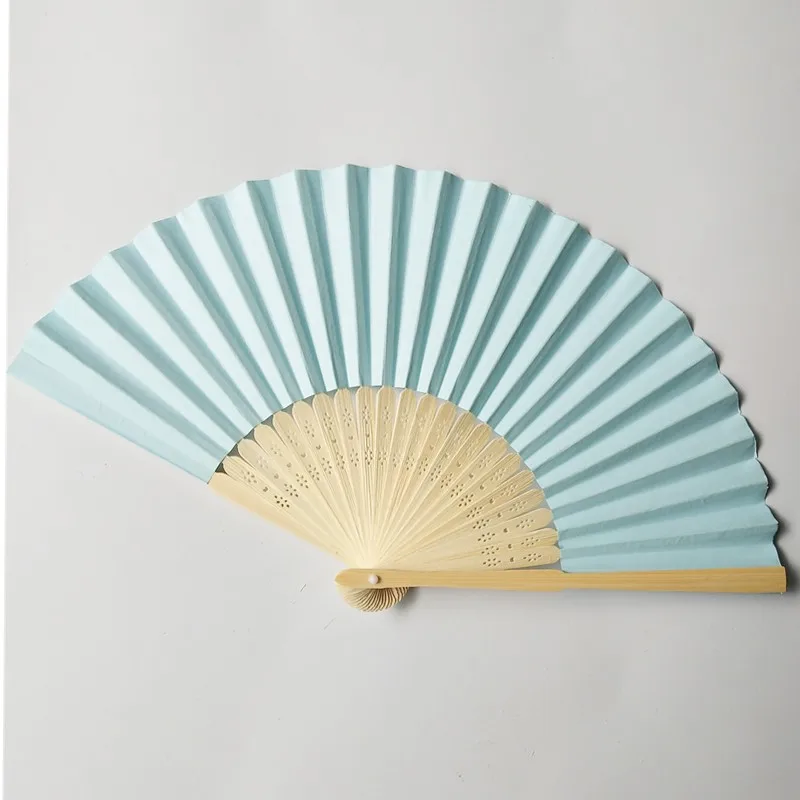 21cm Bamboo Paper Fan - Perfect Wedding Favor & Promotional Gift