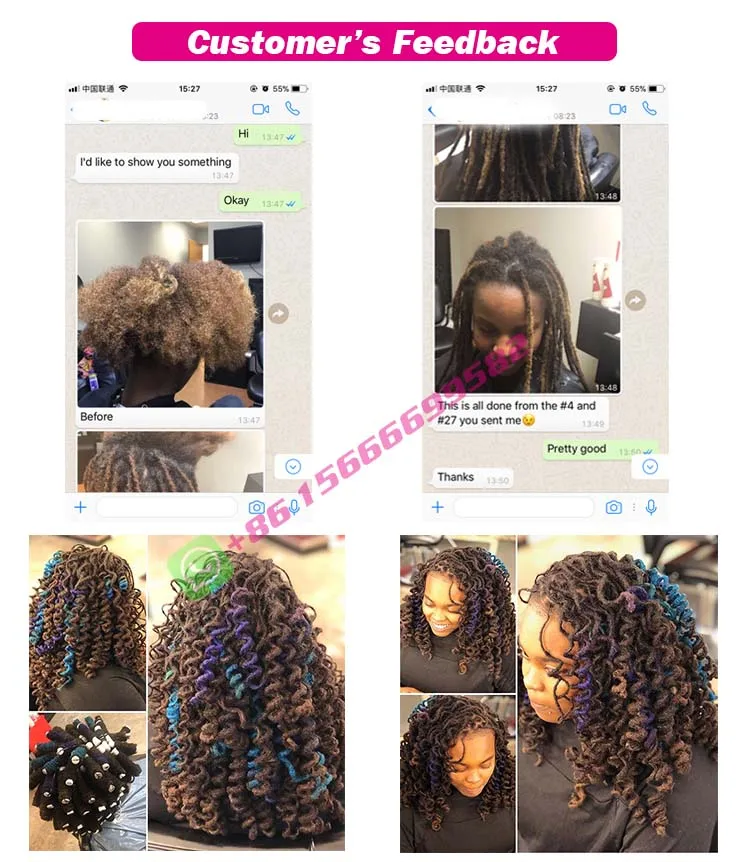 Human Hair Microlocks Sisterlocks Dreadlocks Extensions Full Handmade ...