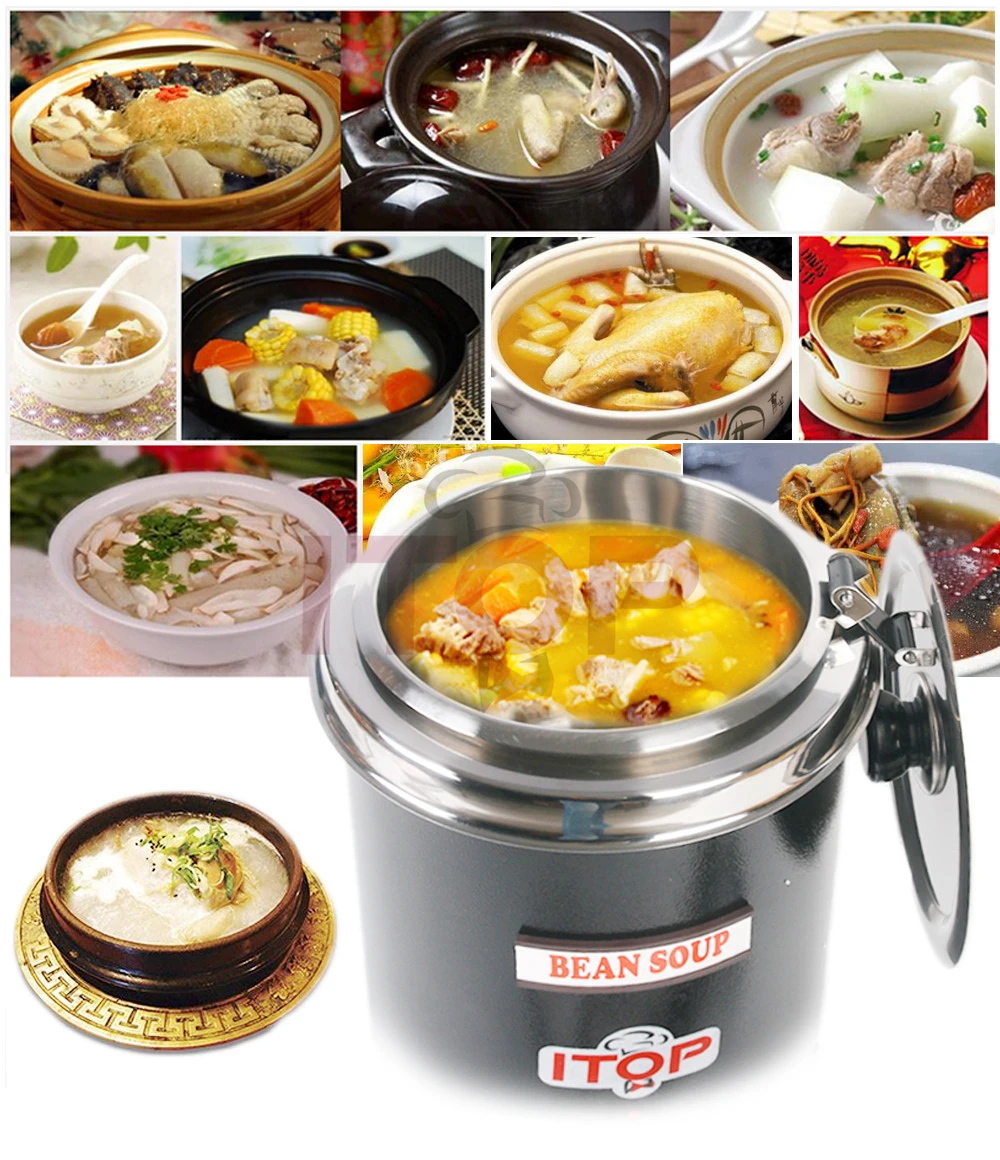 Stainless Steel 5.7L Electric Soup Kettle - Efficient Commercial Solution