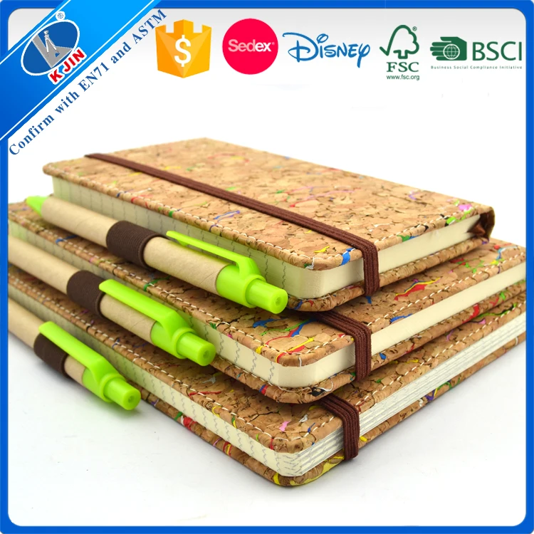 Customized A4/5/6 Size Cork Cover Notebook Eco Friendly Cork Cover ...