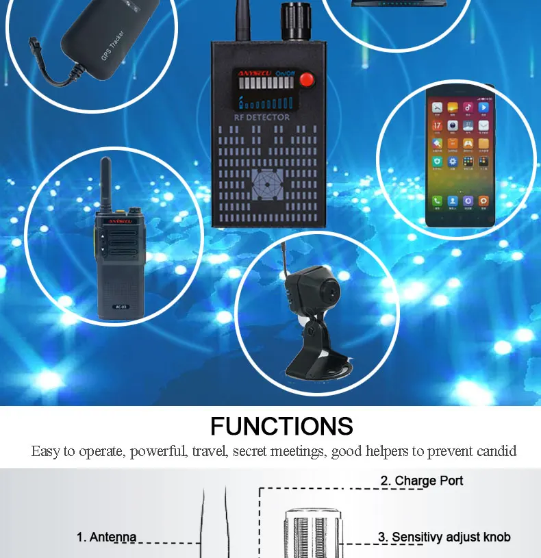 New Anysecu Rf Signal Detector / Wireless Camera Detector / Radio ...