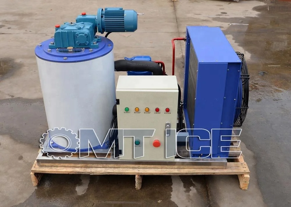 Omt 500kg Commercial Flake Ice Making Machine Maker With Ice Storage ...