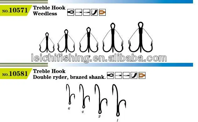 Weedless Wholesale Cheap Treble Fishing Hooks| Alibaba.com