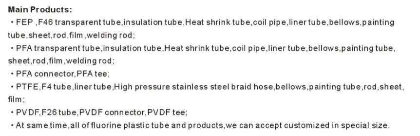 Pfa Coil Pipe Large Flexible Bending Performance - Buy Pfa Coil Pipe ...