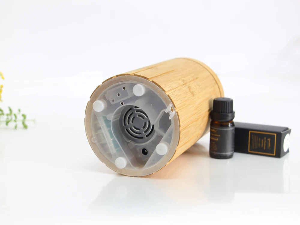Real Bamboo Ultrasonic Aromatherapy Mini Ultrasonic Aroma Diffuser Air ...