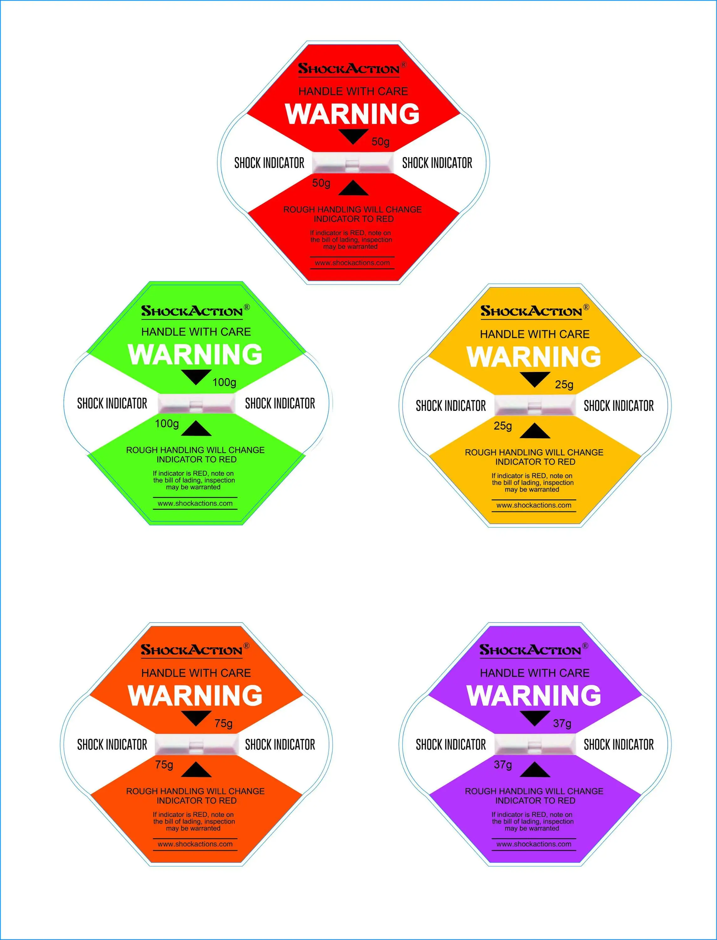 Oem Shock Indicator Label For Drop Detection And Monitoring In Shipment ...