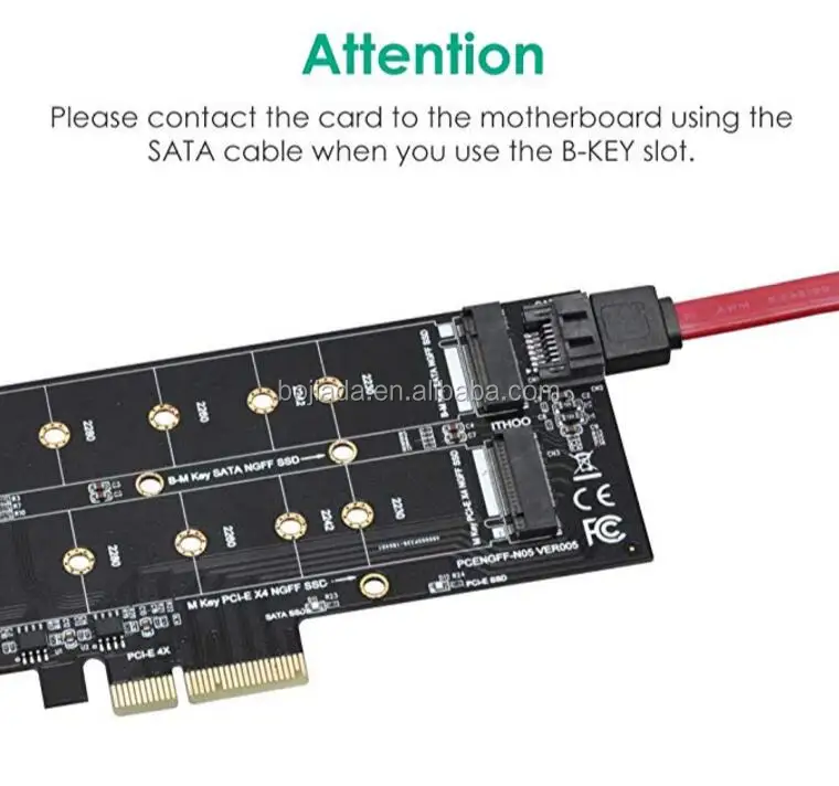 M.2 To Pcie 4x Adapter,M2 Ngff M Key Nvme / B Key Sata Ssd To Pci-e 3.0 ...