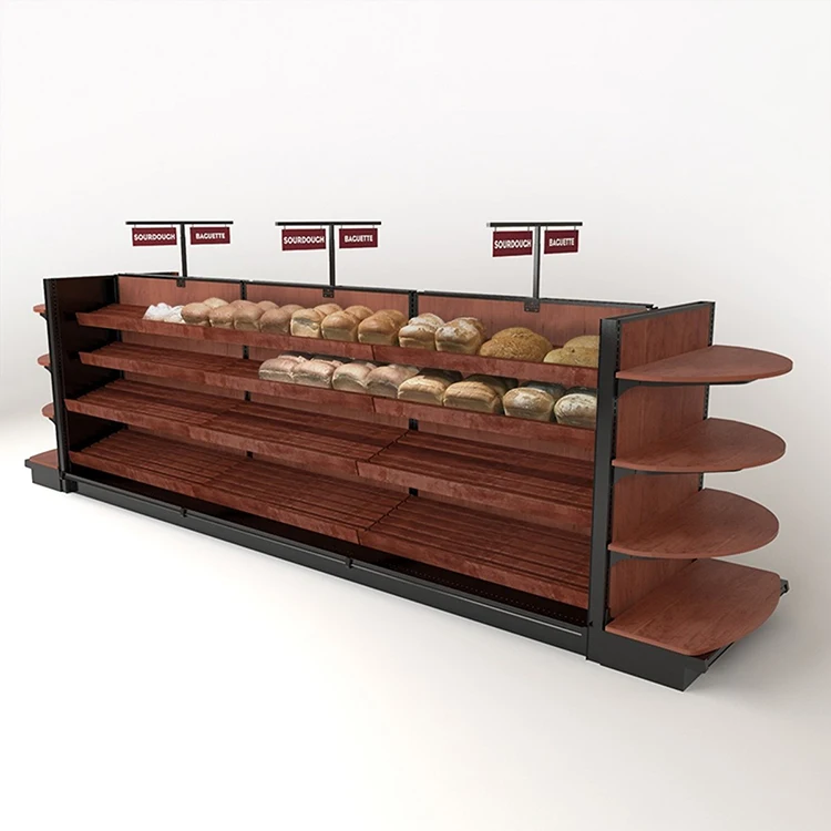 Rak Display Roti Kayu Interior Toko Roti Modern - Buy Roti Rak Display ...