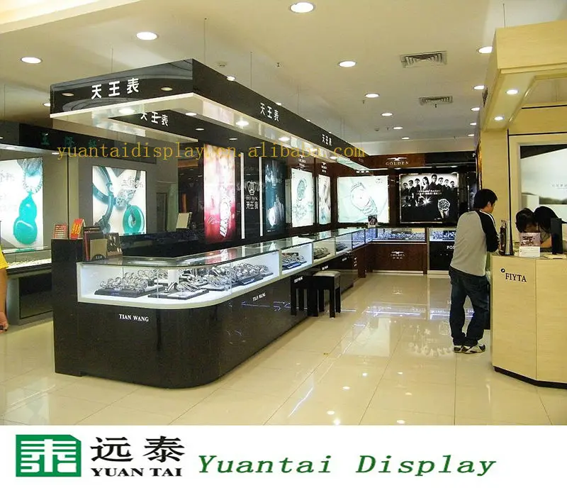 Modern Shopping Mall Counter Design For Watch Display Showcase Design ...