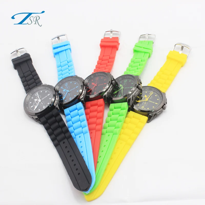 Hot! Japan Movement Quartz Watch Sr626sw Geneva Watch With Silicone ...