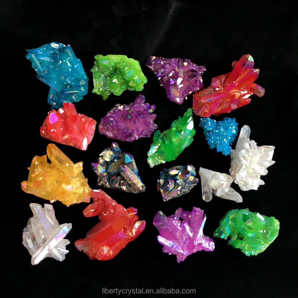 Wholesale Blue Aura Quartz Crystal Clusters Titanium Coated - Buy ...