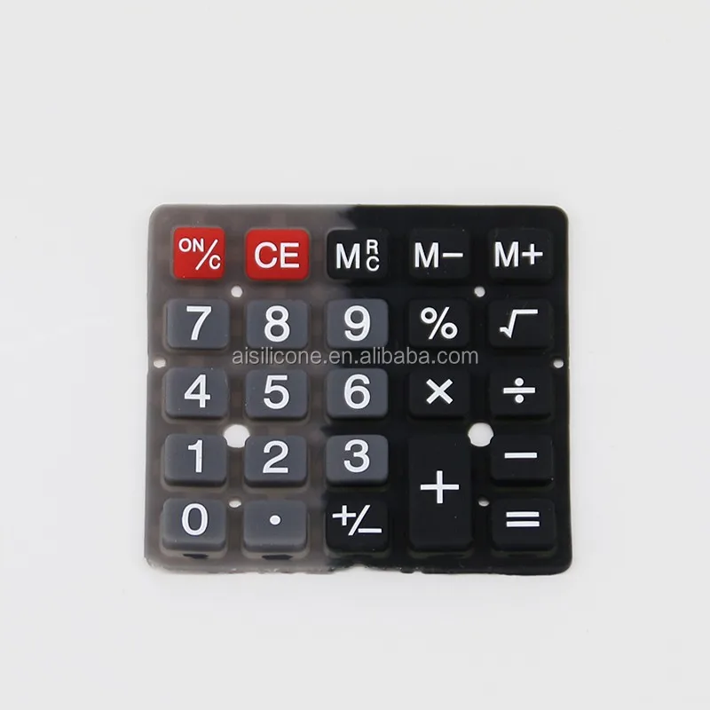 Custom Silicone Rubber Button Keypads for Calculators