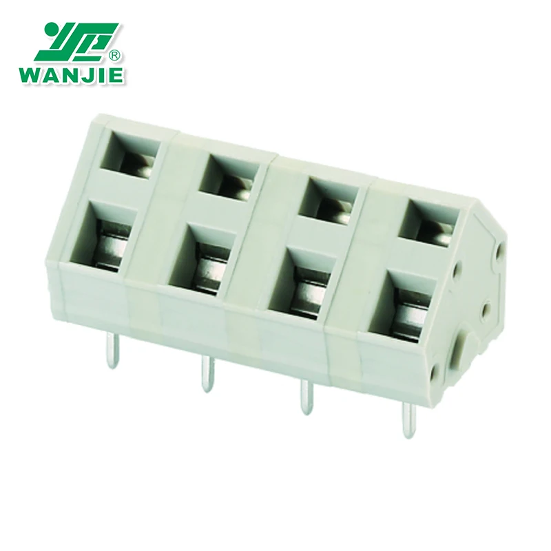 Wanjie 7.5mm 7.62mm Pitch Pcb Screwless Terminal Block Wj245-7.5/7.62 ...
