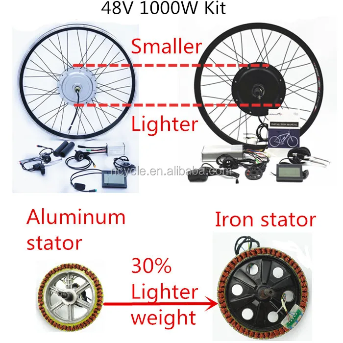 48v 1000w Water Proof Aluminum Stator Motor Bike Electric Conversion ...