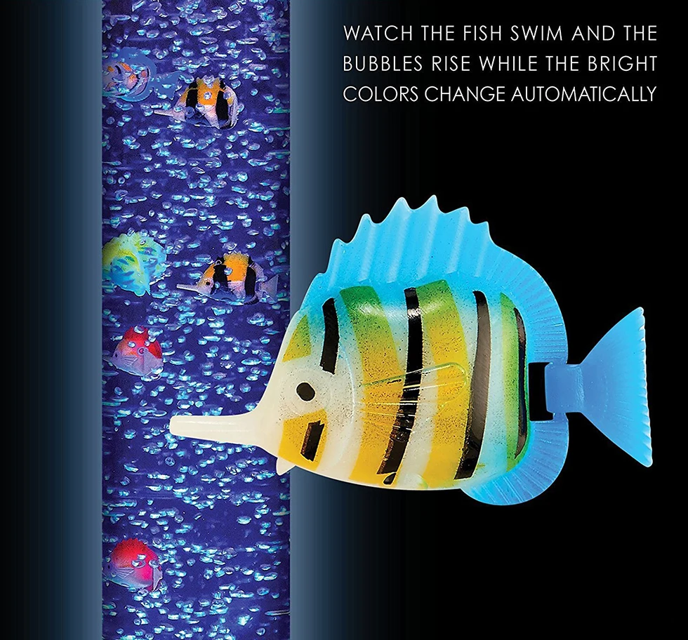 Aquarium Home Mood Lamp Bubbling Fish Water Lamp - NXGY