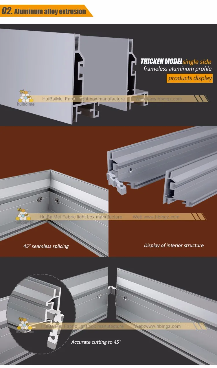 80mm Single Side Fabric Lightbox - Durable Aluminum Frame