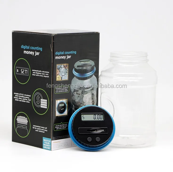 Electronic Counting Coin Saving Pot Large Money Boxes Digital Counting ...