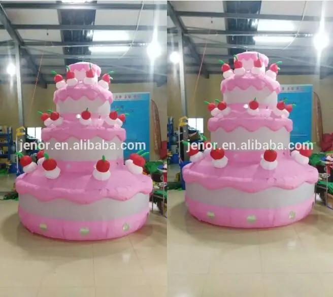 Giant Advertising Inflatable Wedding Cake Model With Cherry For ...