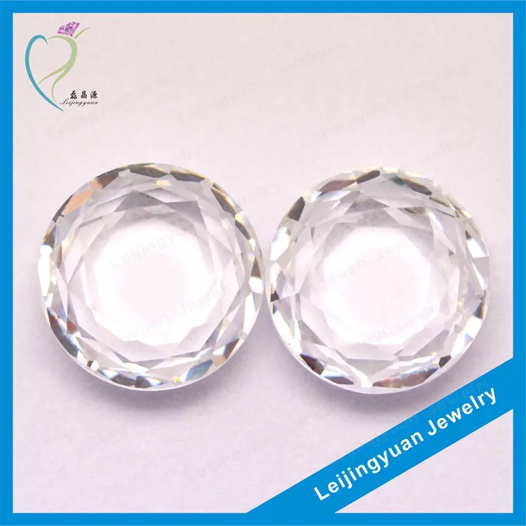 Hot Sale Round Brilliant Cut Cz Loose White Flat Back Cubic Zirconia ...