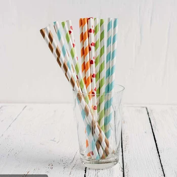 Disposable Wrapper Biodegradable Cocktail Drinking Paper Straws - Buy ...