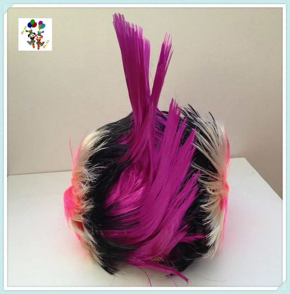 Fancy Dress Synthetic Purple Spike Mohawk Punk Kids Party Wigs Hpc-0086 ...