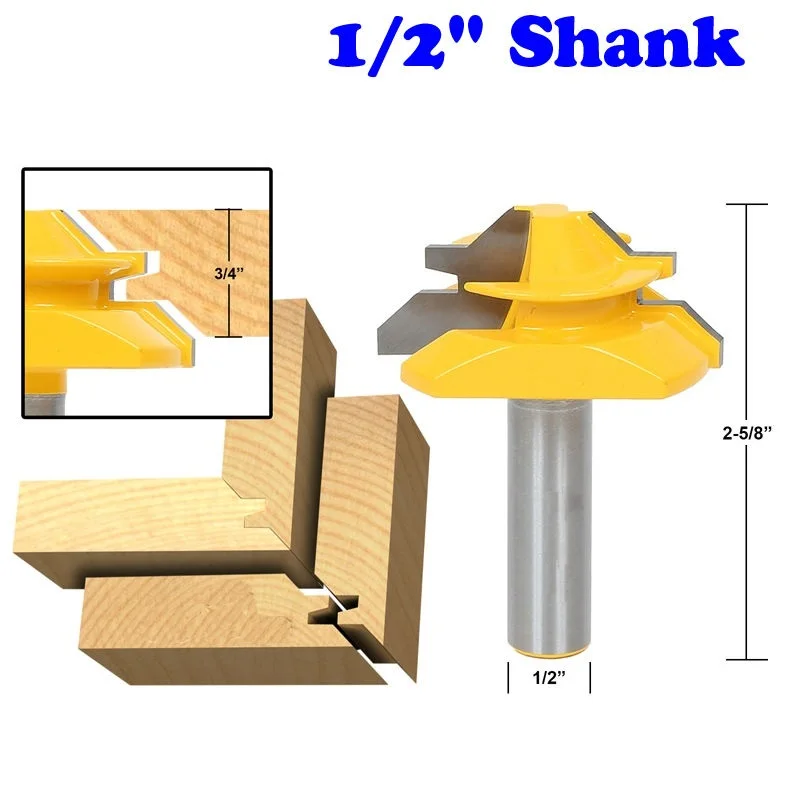 1pc 1/2" Shank Template/trim Router Bit,With 2" Long Routing Cutters ...
