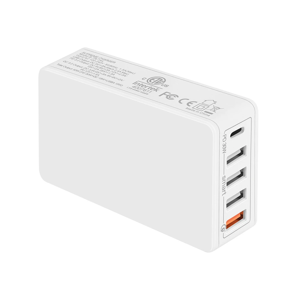 63w Qc 3.0 Qualcomm Quick Charger Qc3.0 Wall Charge 5usb Ports Quick ...