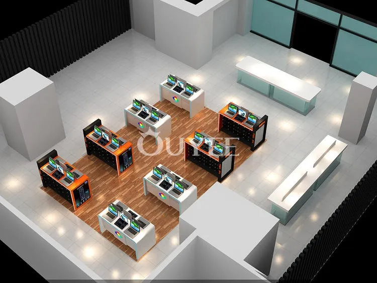 Customized Furniture for Computer Shop Interior Design