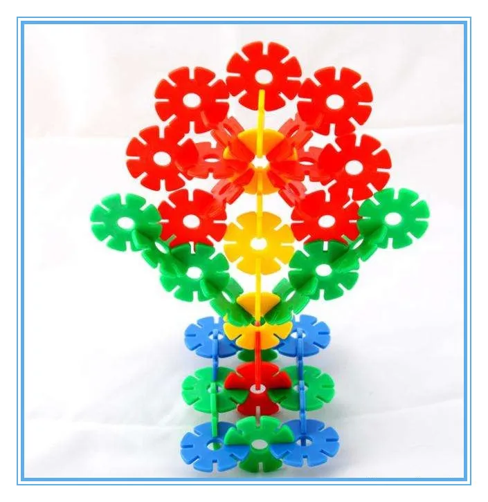 Construction Children's Plastic Snowflake Building Blocks - Buy ...