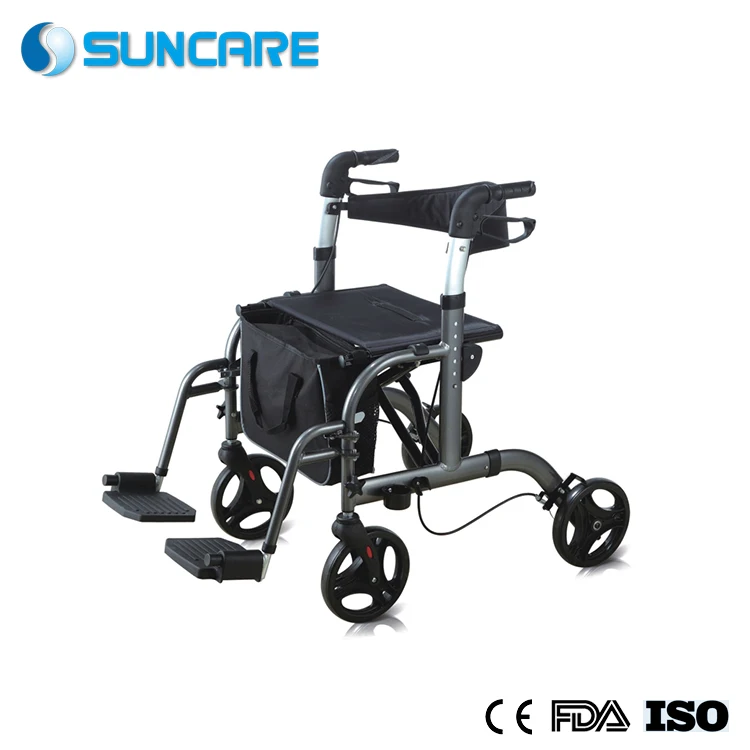 Lightweight Mobility Four Wheel Rollator Walkers with Seat